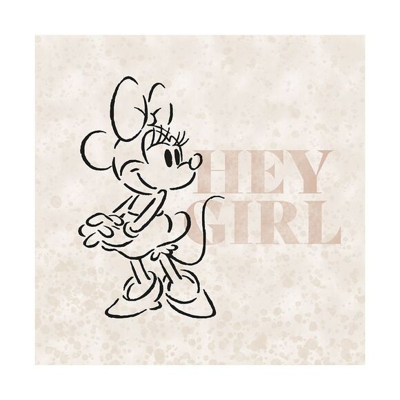 Disney | Art | Disney Hey Girl Minnie Mouse Print Blackbeige | Poshmark